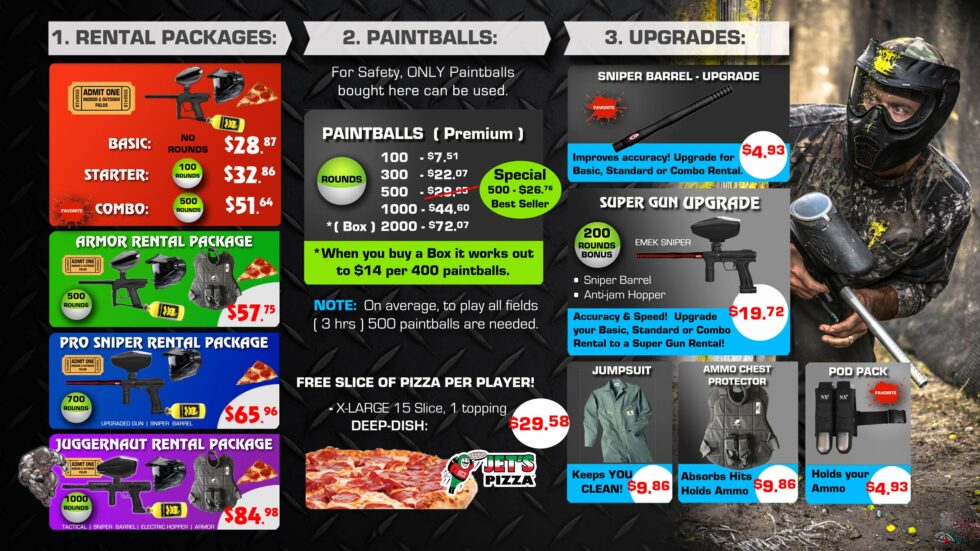 Prices / Specials - Orlando Paintball